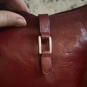 Italian Leather | Bags | Italian Leather Womens Burgundy Shoulder Bag ...